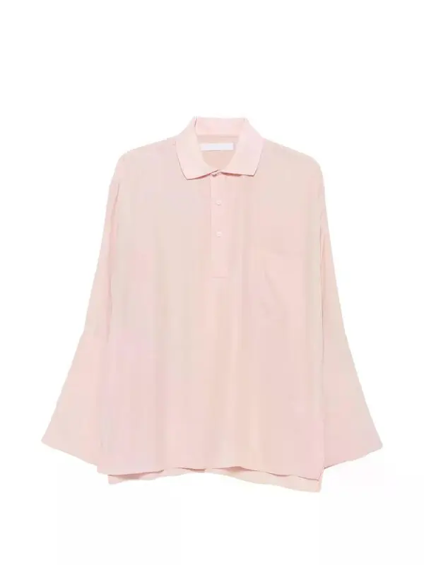 ALAINPAUL Bell-sleeve Polo Top