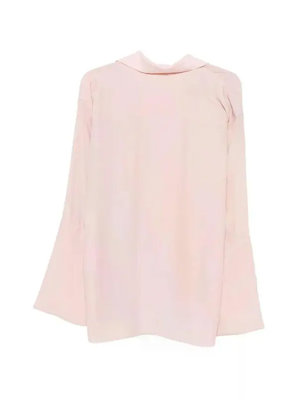 ALAINPAUL Bell-sleeve Polo Top