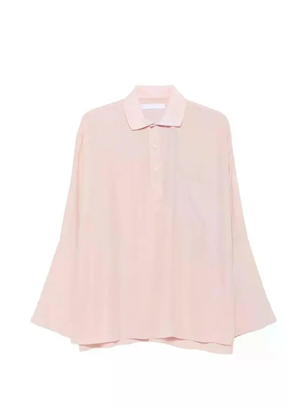 ALAINPAUL Bell-sleeve Polo Top