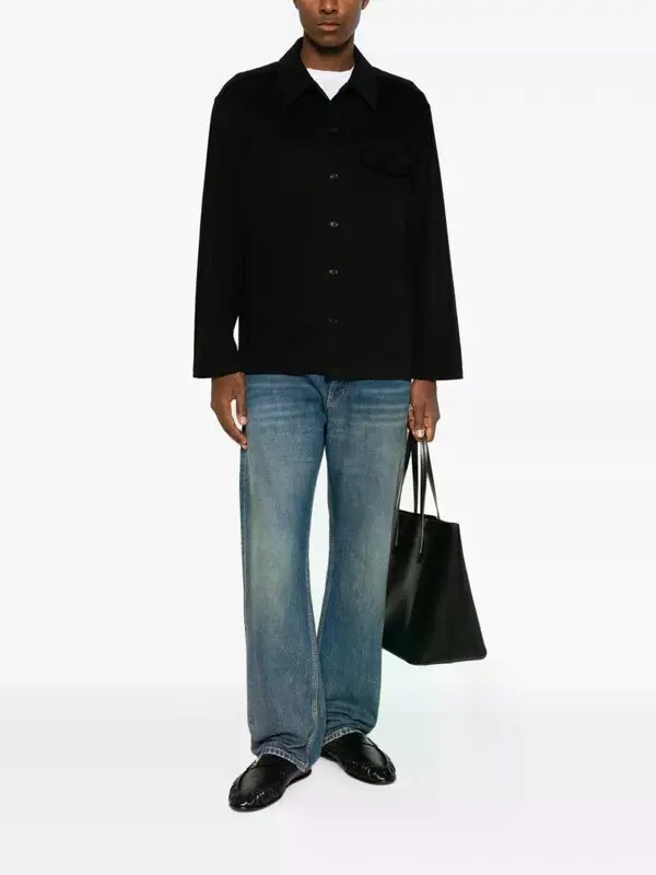 Saint Laurent Logo-plaque Chest-pocket Shirt