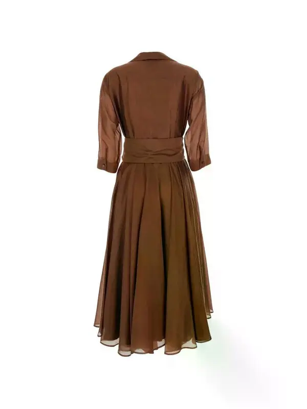 PLAIN Belted Midi Shirt Dress