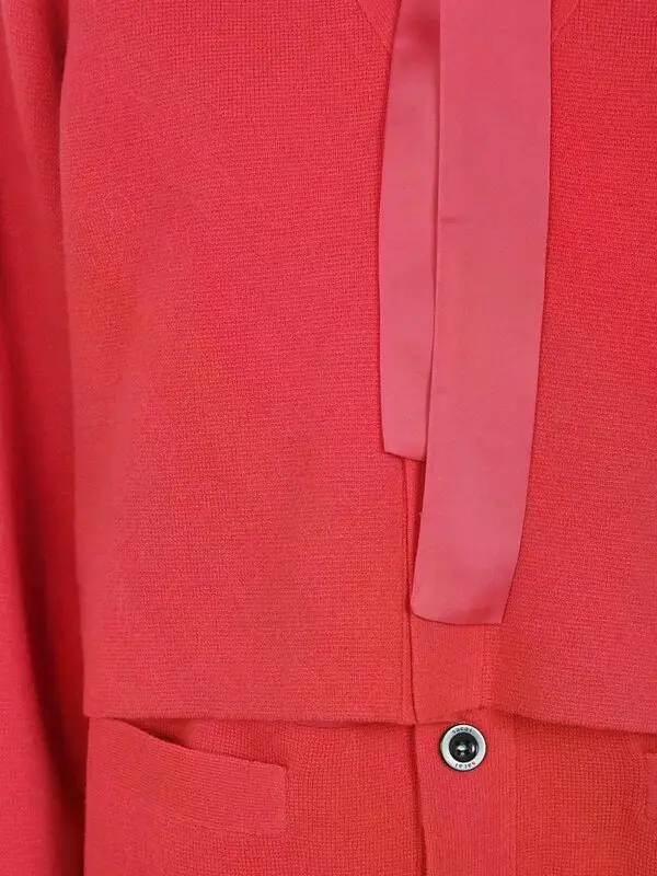 Sacai Tie-fastening Layered Cardigan