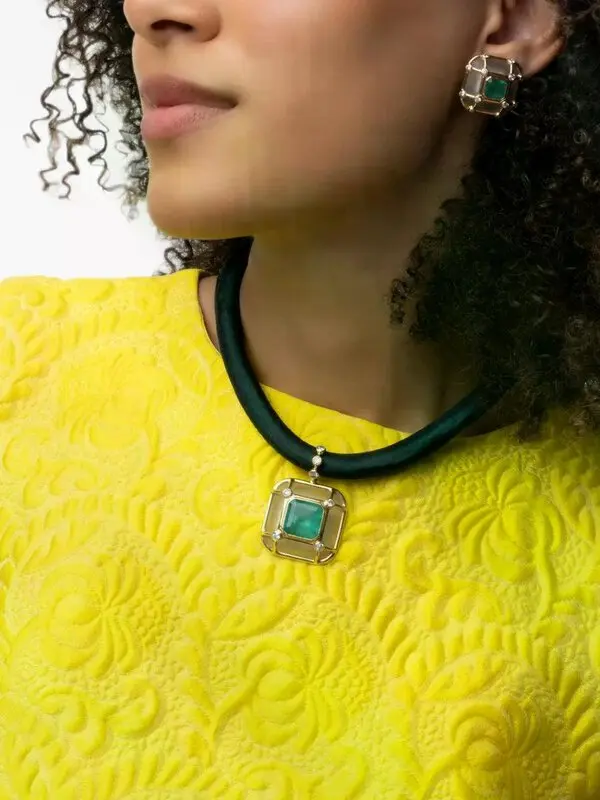 DENISE CASSOU Embelish Emerald Necklace