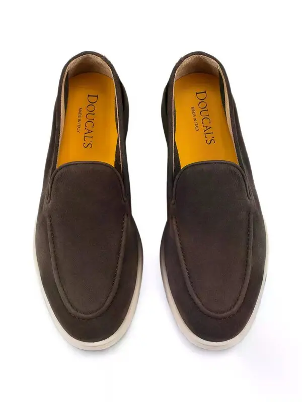 DOUCAL'S Topstitched Leather Loafers
