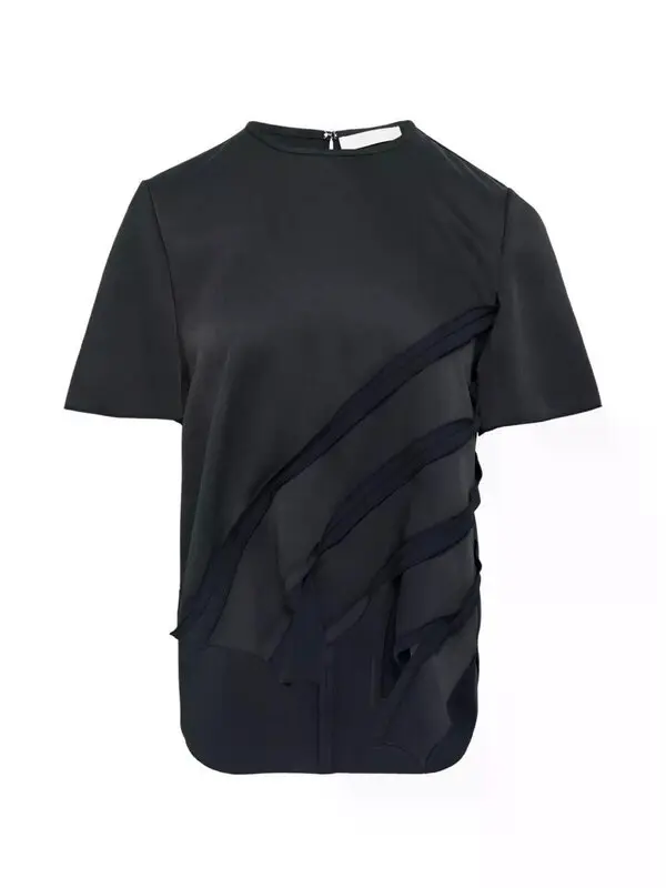 CLUB21 Ruffle-detail Round-neck Top