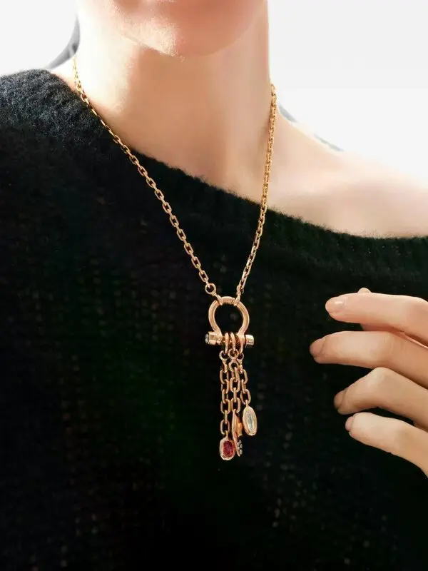 UNIFORM OBJECT Sapphire And Diamond Carriage Drop Pendant