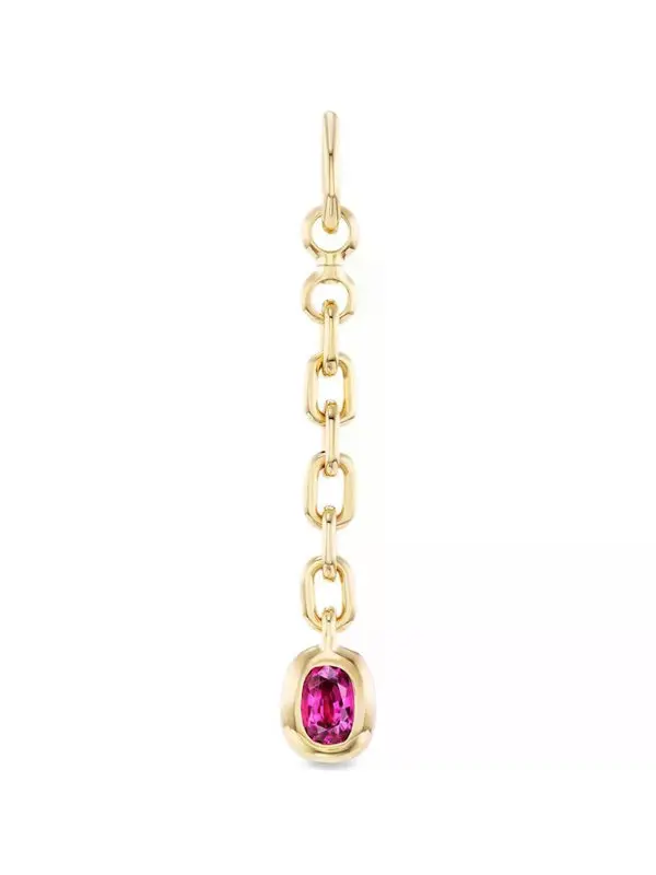 UNIFORM OBJECT Sapphire And Diamond Carriage Drop Pendant Necklace - Gold