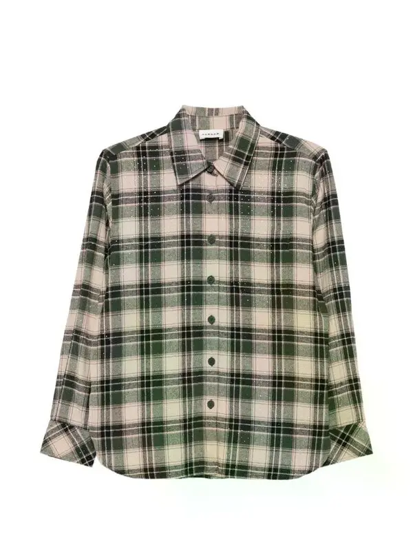 P.a.r.o.s.h Check-pattern Rhinestone-embellished Shirt