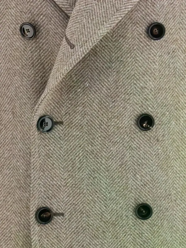 Tagliatore Herringbone-pattern Double-breasted Coat