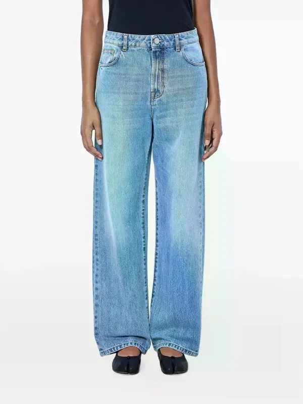 RÓHE Bruun Wide-leg Jeans - Blue