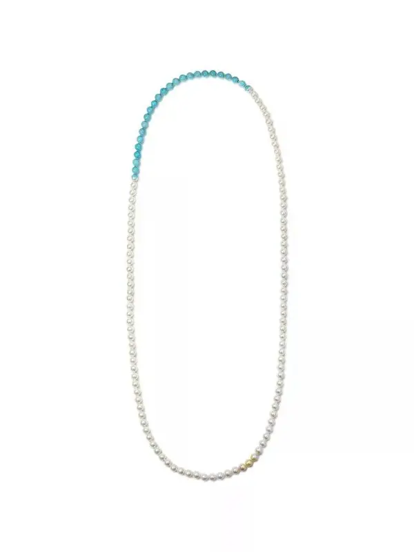 YUTAI Turquoise And Cultured Akoya Pearl Necklace - White