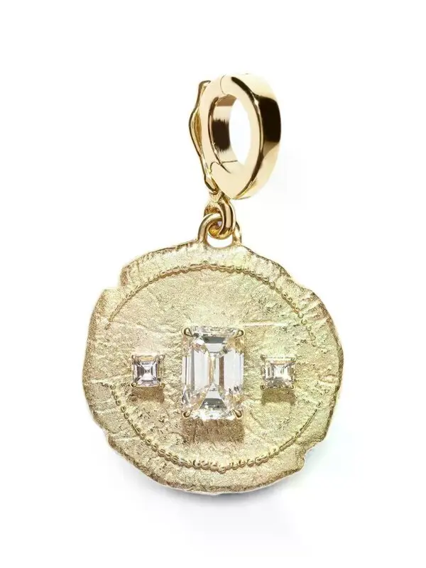 AZLEE Diamond Coin Pendant - Gold