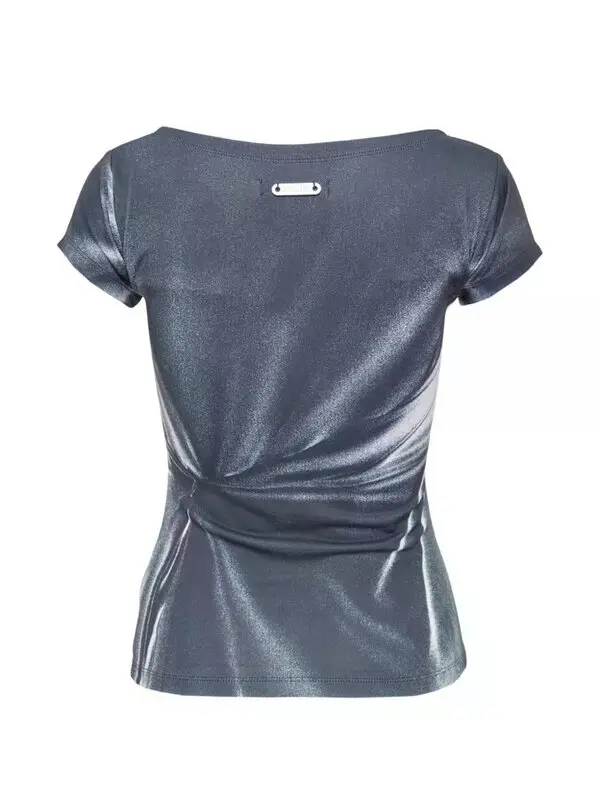 NACHE Pearl-print Scoop-neck T-shirt
