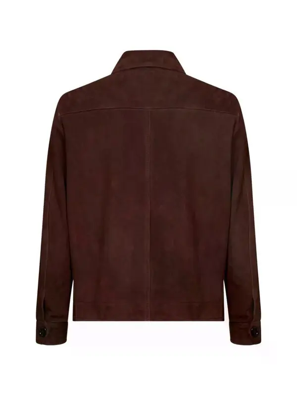 LARDINI Spread-collar Suede Jacket