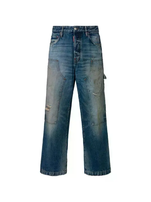 Dsquared2 Grease Monkey Spot Baggy Carpenter Jeans