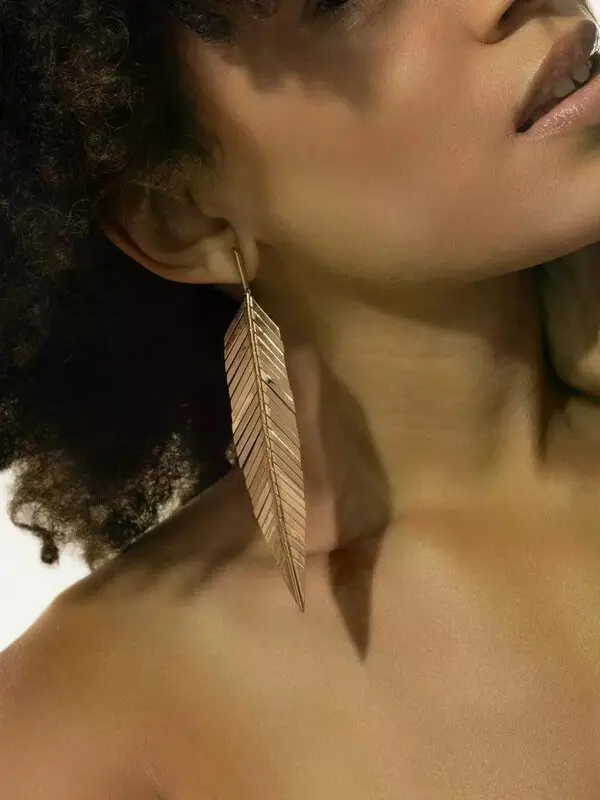 CADAR Feather Drop Earrings