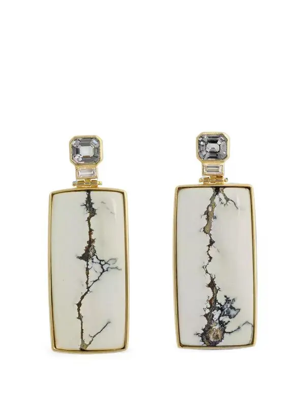 DENISE CASSOU Creek Diamond And Spinel Earrings