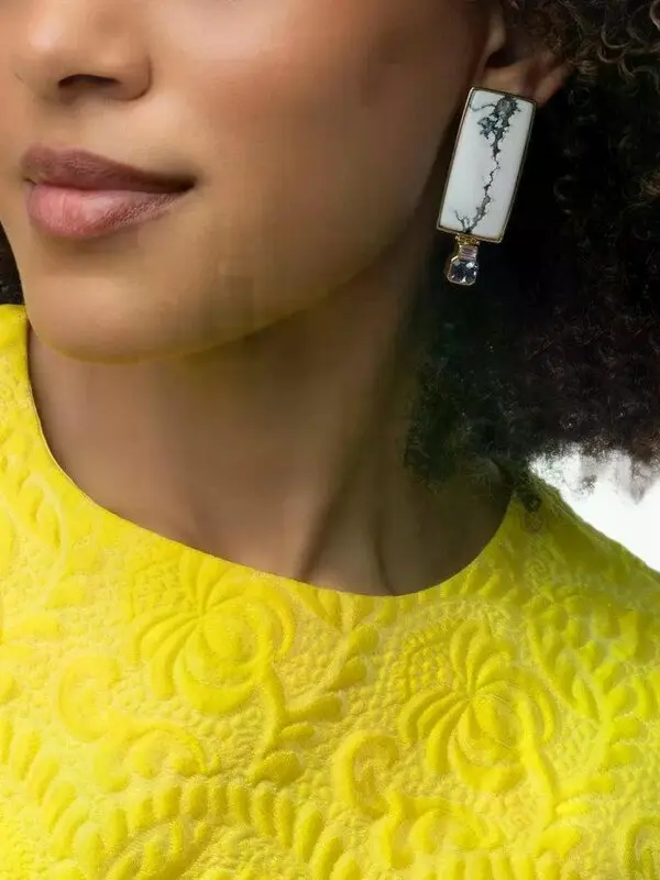 DENISE CASSOU Creek Diamond And Spinel Earrings