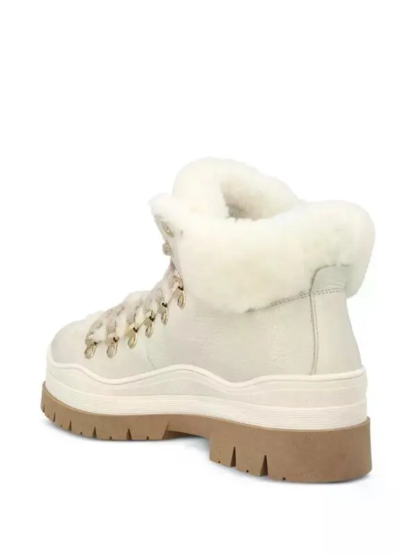 Bogner Arosa 4 B Shearling-trim Lace-up Ankle Boots - Neutrals