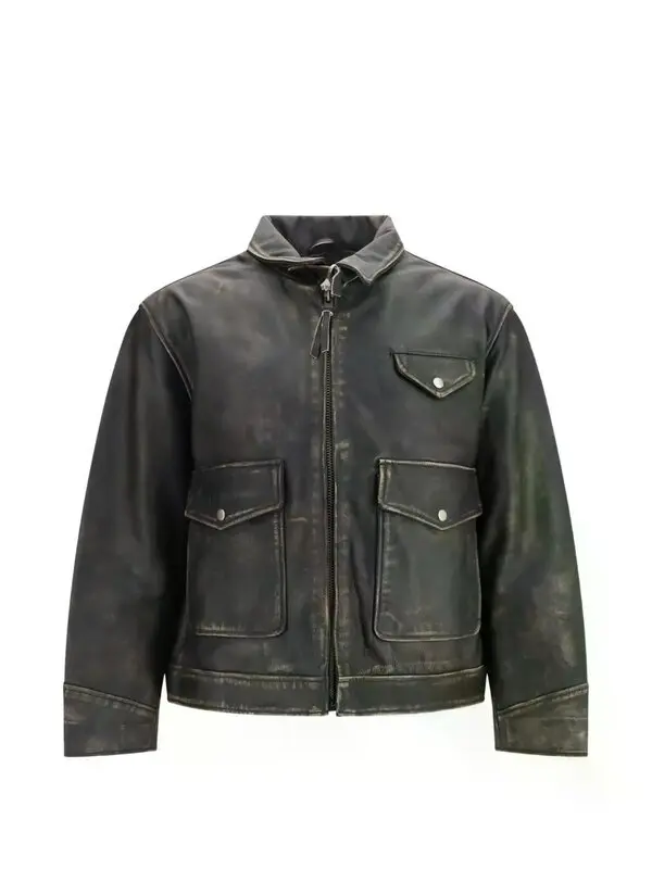 FOUND Distressed Leather Jacket