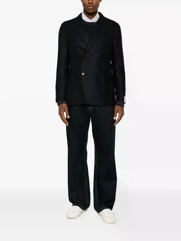 Caruso Double-breasted Peak-lapel Jacket