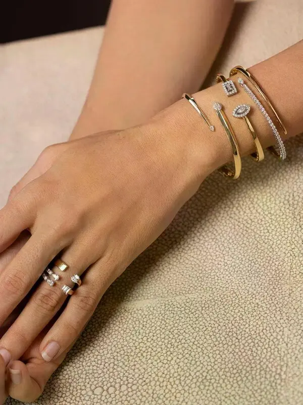 Yeprem 18k Yellow Diamond Bypass Bracelet