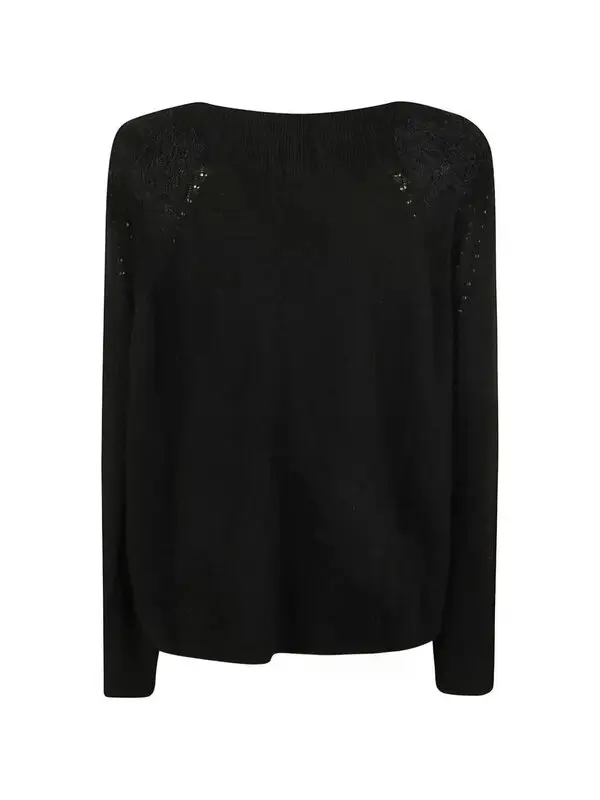 Ermanno Scervino Lace-trimmed Boat-neck Sweater