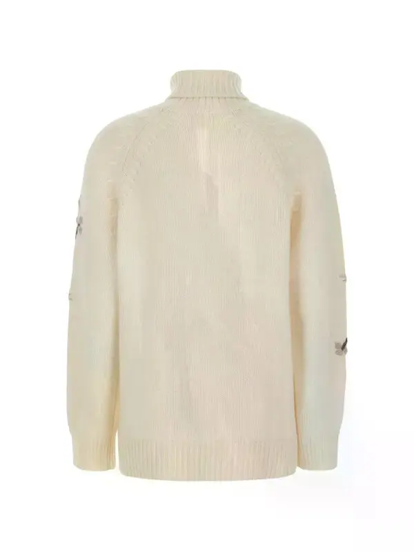 P.a.r.o.s.h Floral-embroidered Roll-neck Sweater
