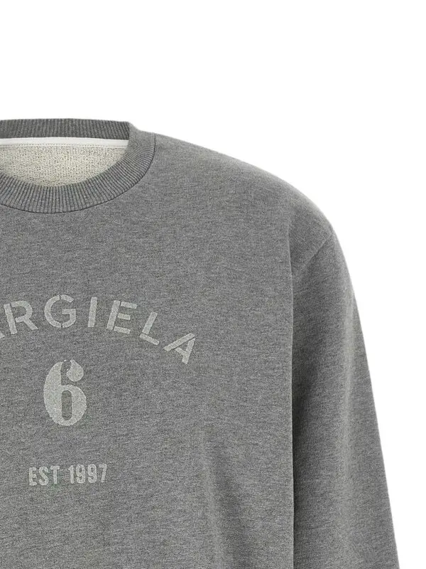 MAISON MARGIELA Logo-print White Stitch Sweater