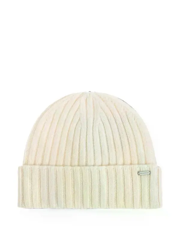 Paul & Shark Ribbed-knit Beanie Hat - Neutrals