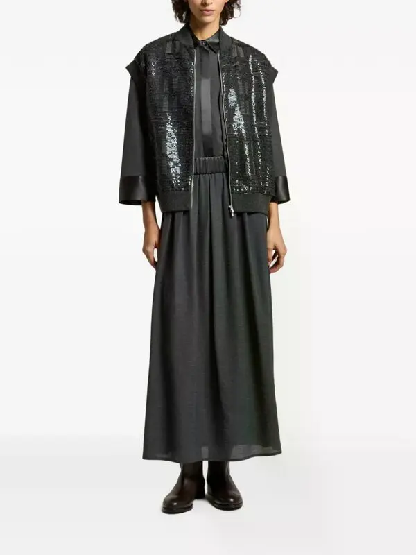 Peserico Sequin-embellished Sleeveless Jacket