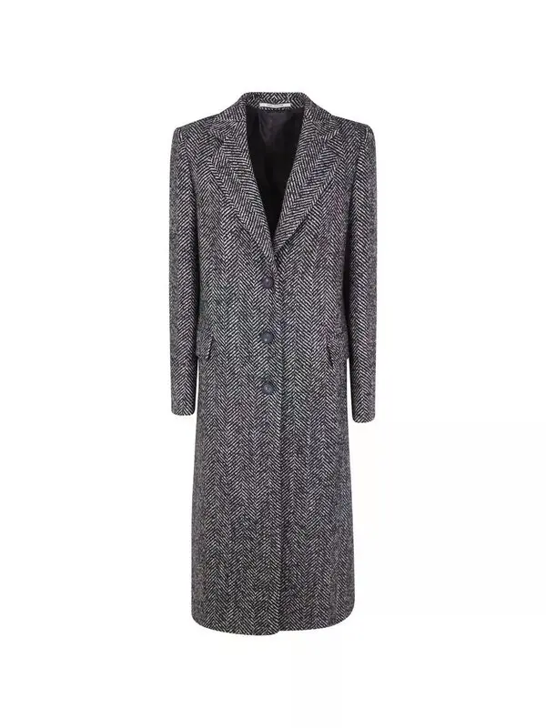 Tagliatore Amanda Herringbone Coat - Brown
