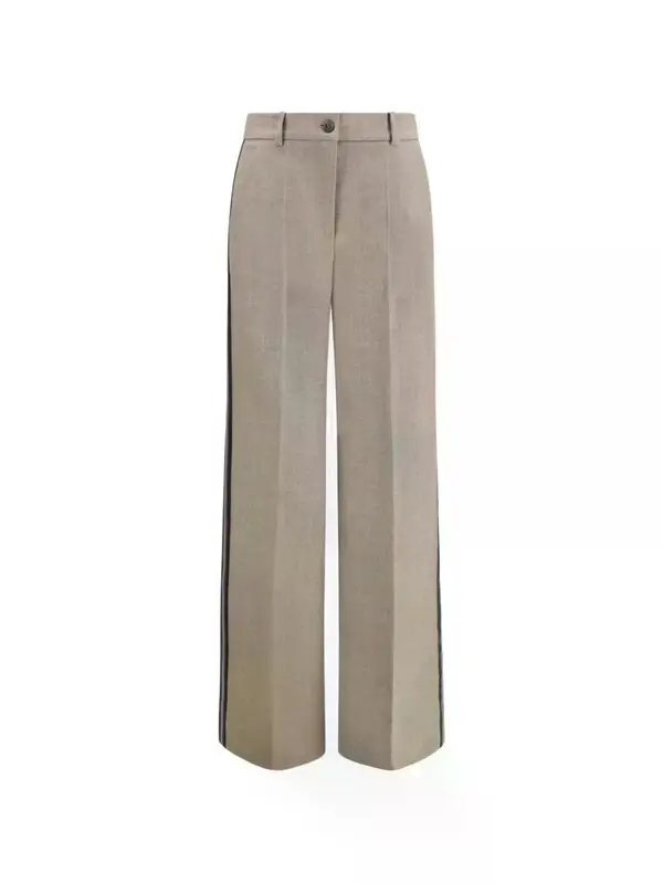 P.a.r.o.s.h Beige Side Stripe Wide-leg Trousers
