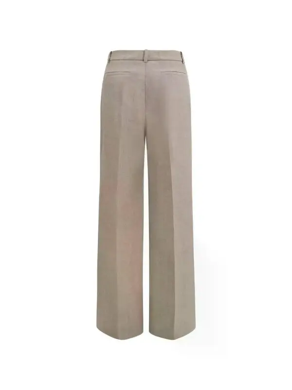 P.a.r.o.s.h Beige Side Stripe Wide-leg Trousers