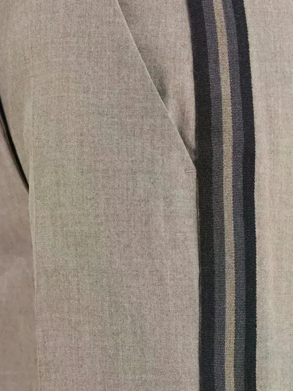 P.a.r.o.s.h Beige Side Stripe Wide-leg Trousers