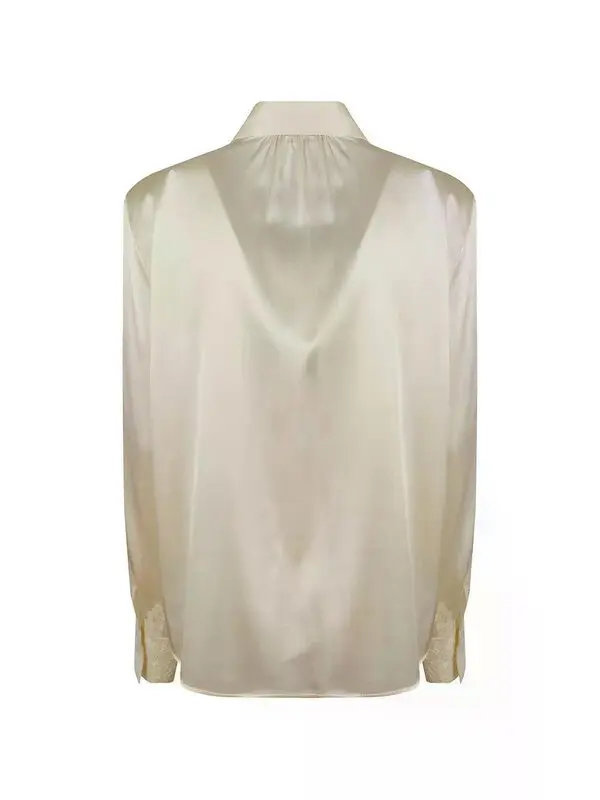 Ermanno Scervino Lace-trimmed Satin Shirt