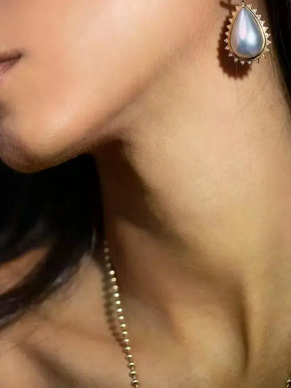 Harwell Godfrey Pearl And Tanzanite Earrings