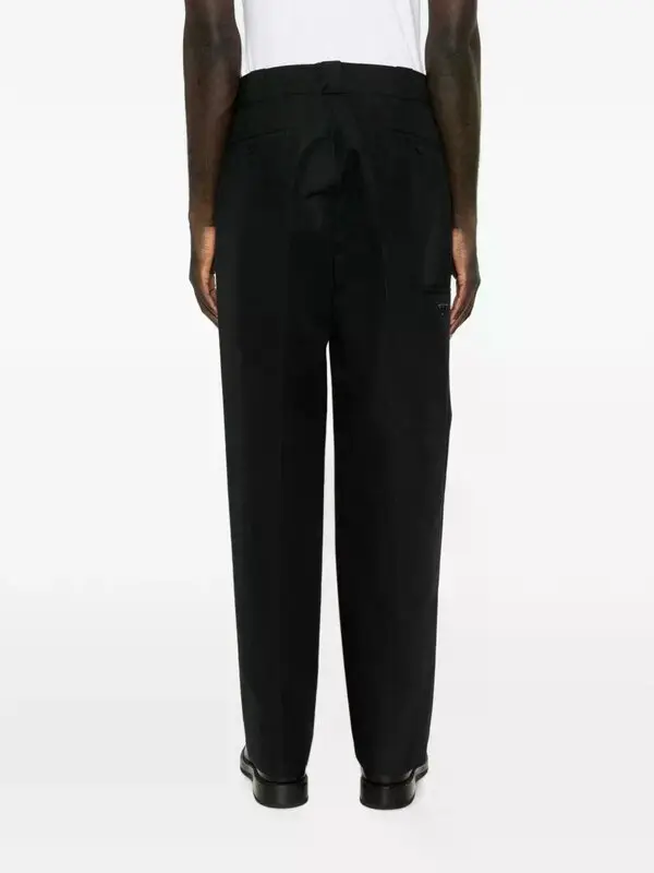 Prada Logo Plaque Trousers