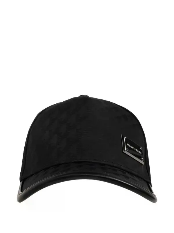 Emporio Armani Logo Plaque Baseball Cap - Black
