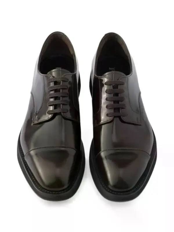 Prada Brushed Leather Lace-up Shoes