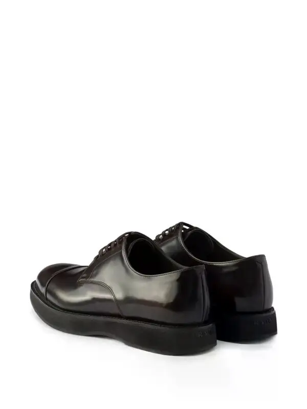 Prada Brushed Leather Lace-up Shoes