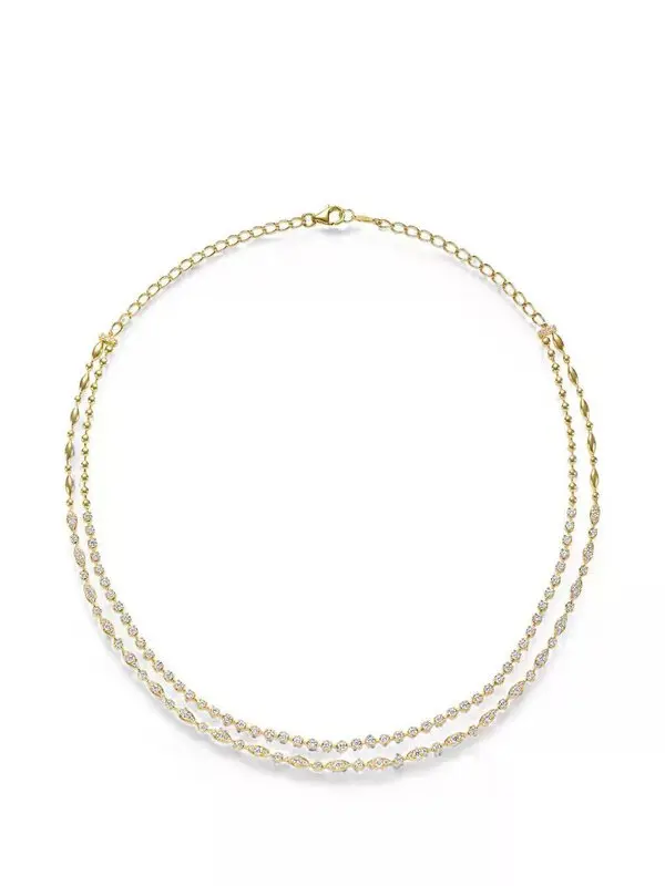 Kwiat Starry Night Diamond Double-line Necklace - Gold