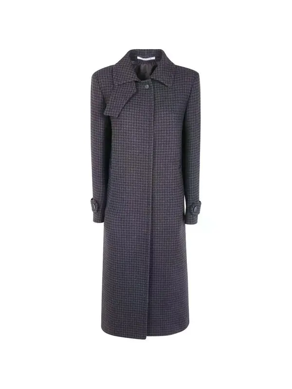 Tagliatore Bethany Houndstooth Wool Coat