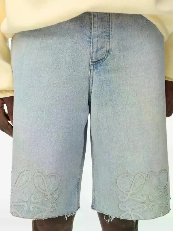 Loewe Anagram Shorts In Denim