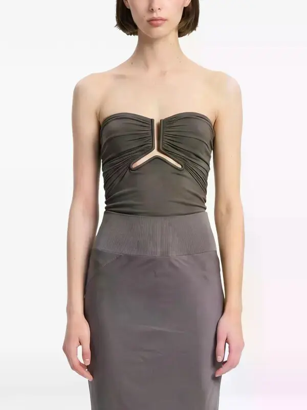 Rick Owens Cut-out Ruched Top