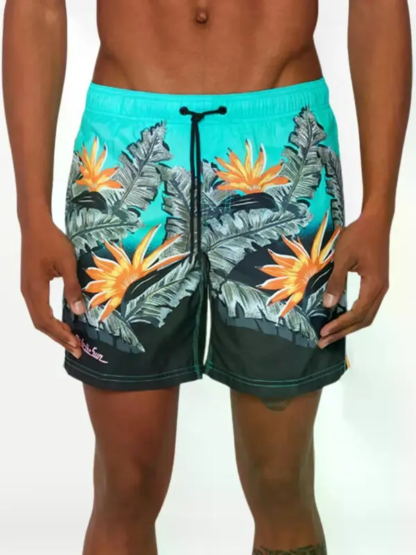 Sundek Floral-print Drawstring Swim Shorts