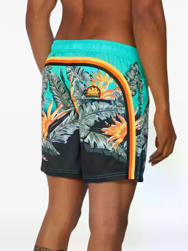 Sundek Floral-print Drawstring Swim Shorts