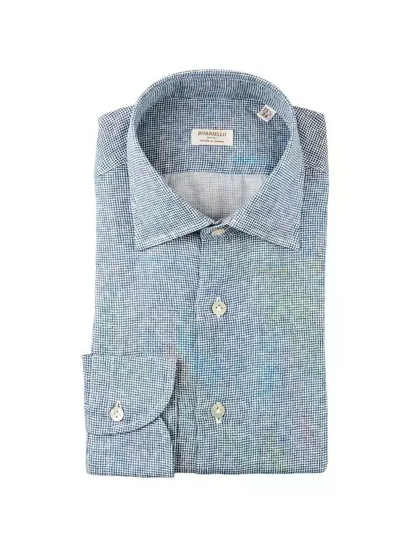 BORRIELLO NAPOLI Houndstooth-pattern Shirt
