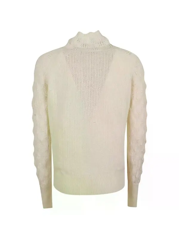 Ermanno Scervino Pointelle-knit High-neck Sweater