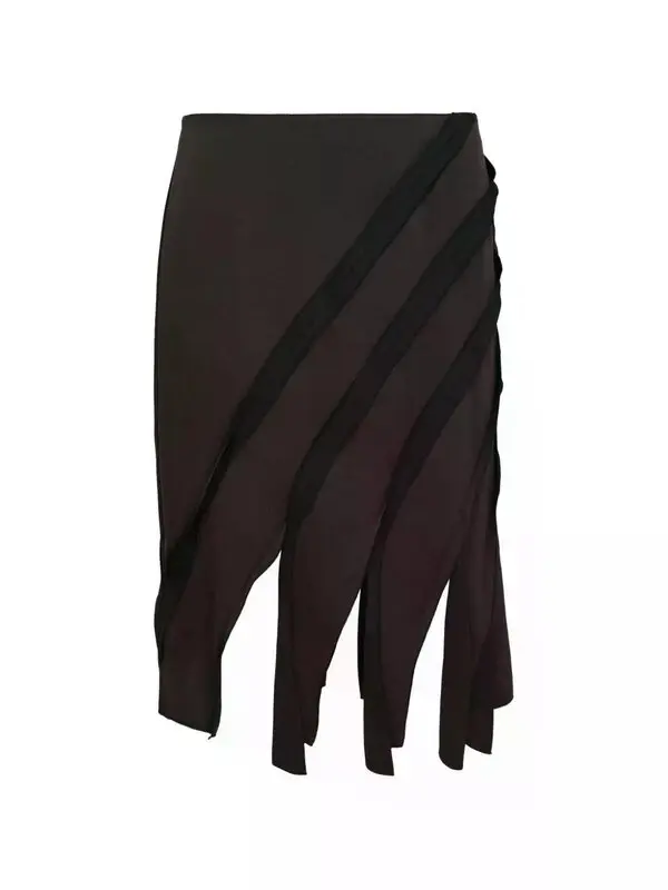 CLUB21 Daisy Diagonal-stripe Midi Skirt
